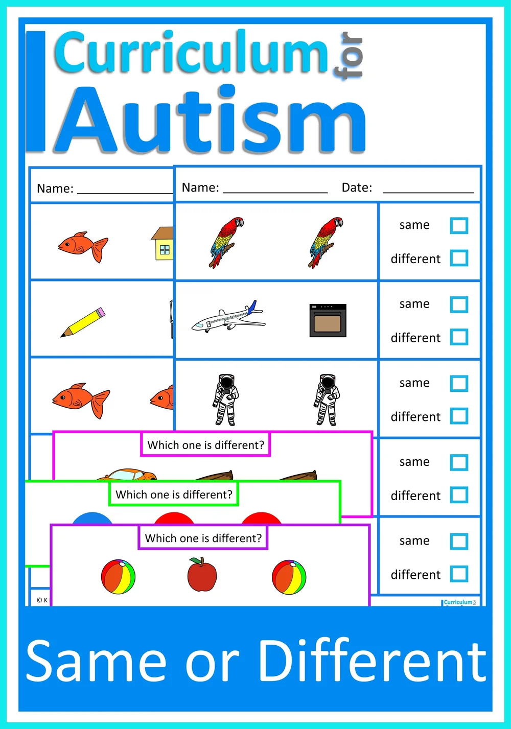 What Doesn't Belong Picture Clip Cards Autism Special Education Speech ...
