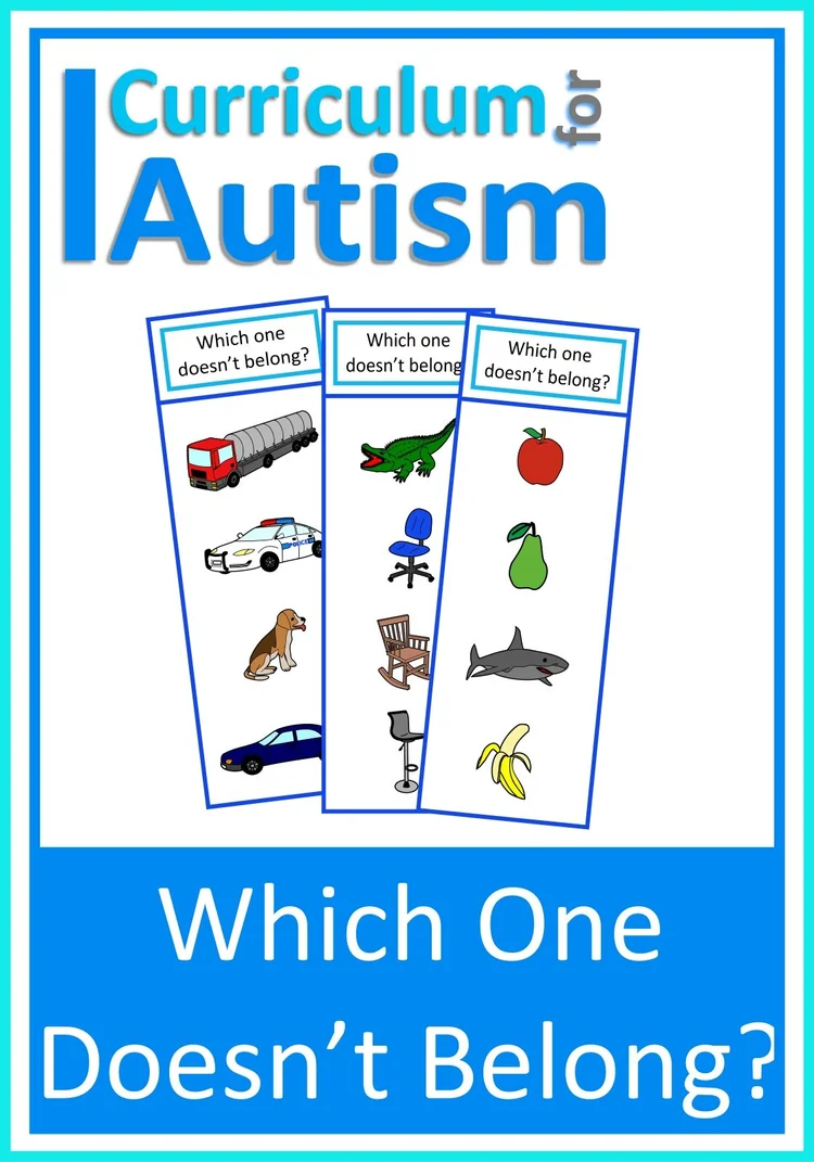 What Doesn't Belong? Negation Worksheets Autism Special Education ABA ...