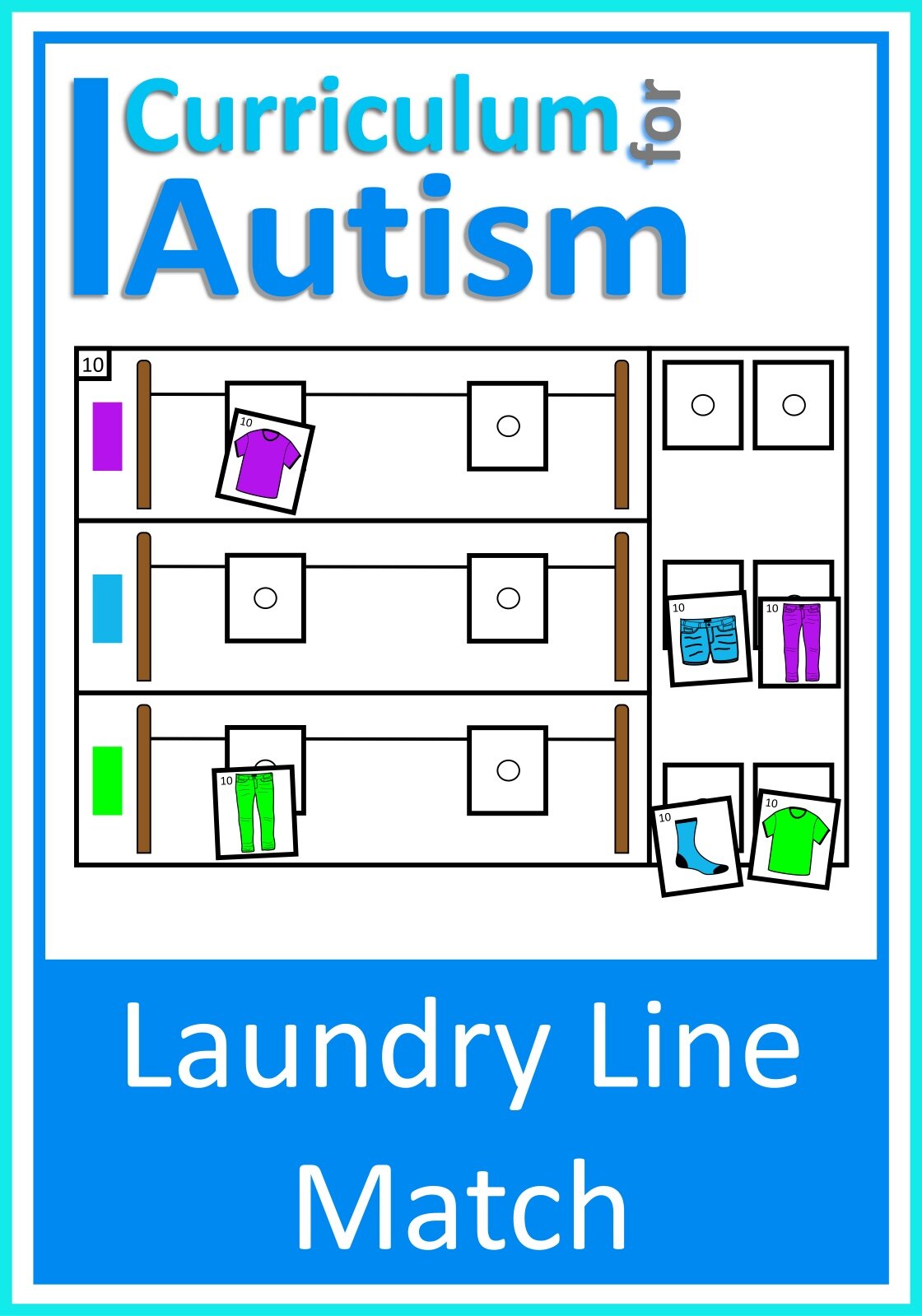 Autism Life Skills Laundry Sorting Picture Task Mats Special Education ...