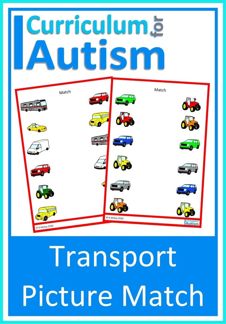 Non Identical Picture Matching Cards Autism Special Education Class ...