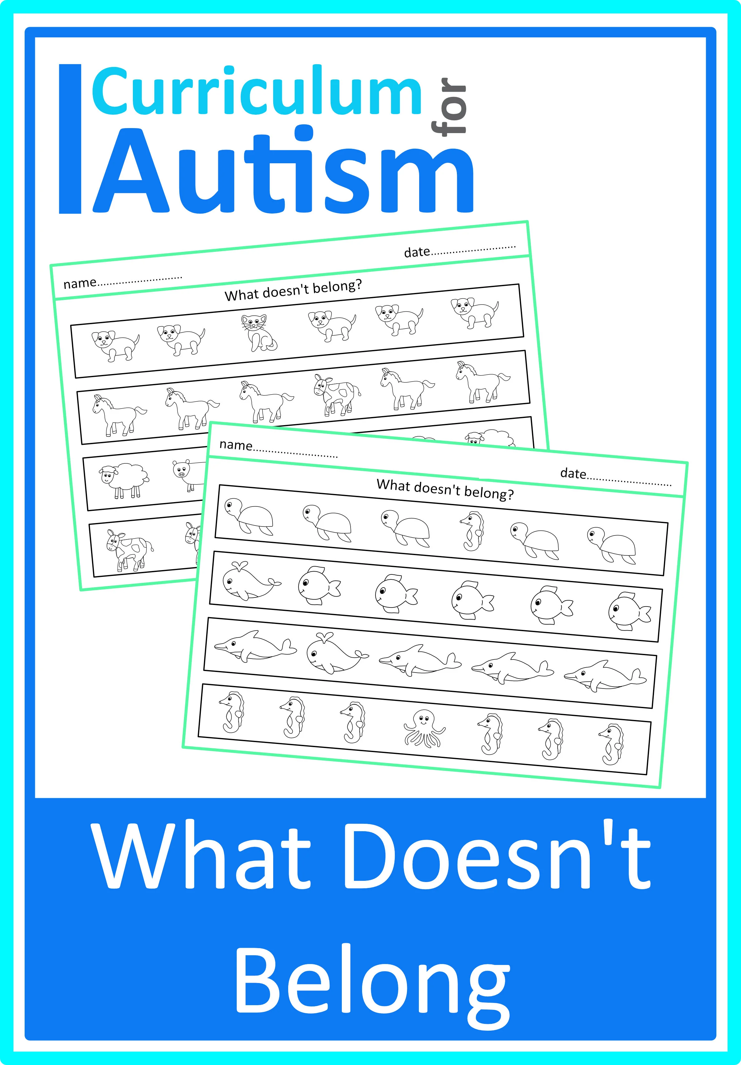 Autism Speech Therapy resources for special education self contained ...