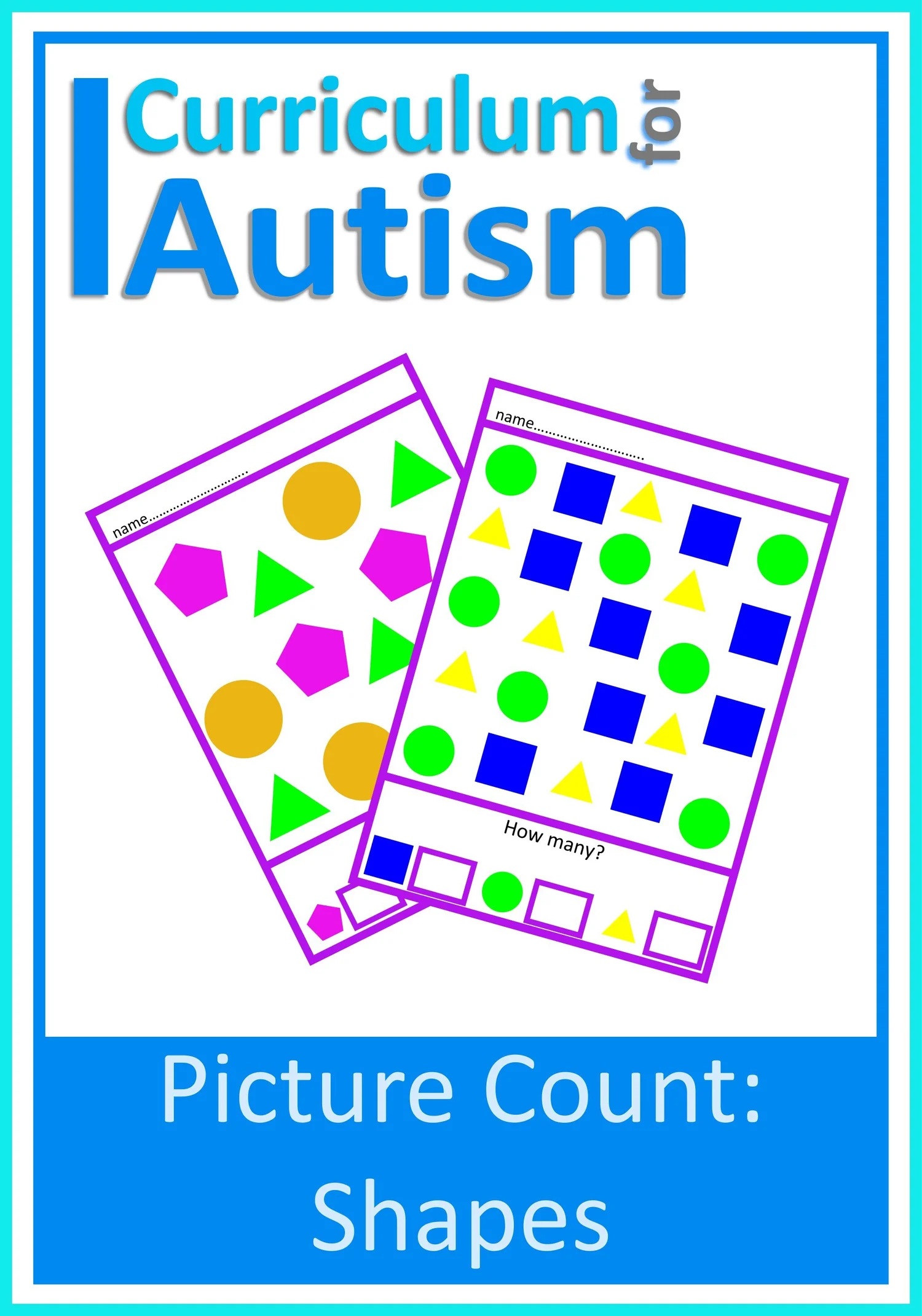 2D Shapes Match Lotto Bingo Printable Game Autism Special Education ...