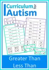 Autism Numeracy Worksheets - Greater Than & Less Than Numbers 1-100 ...