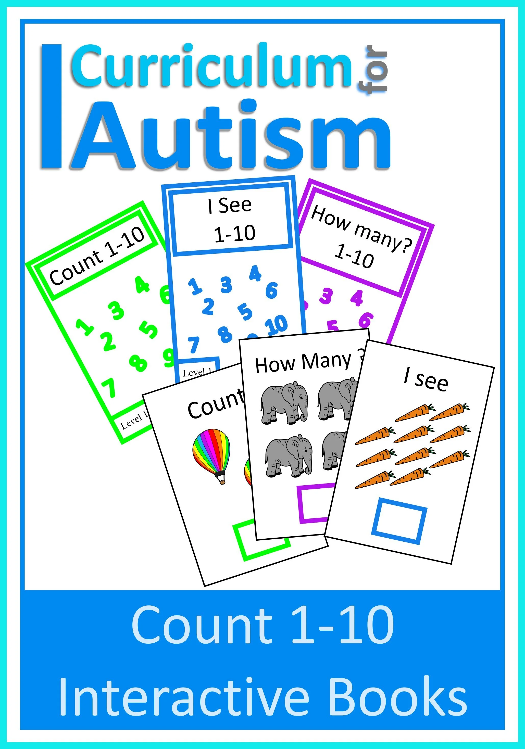 Count 1-10 Interactive Books Autism Special Education Homeschool ABA ...