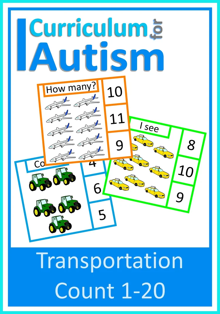 Count 1-20 Activity 1-to-1 Correspondence Autism Special Education ...