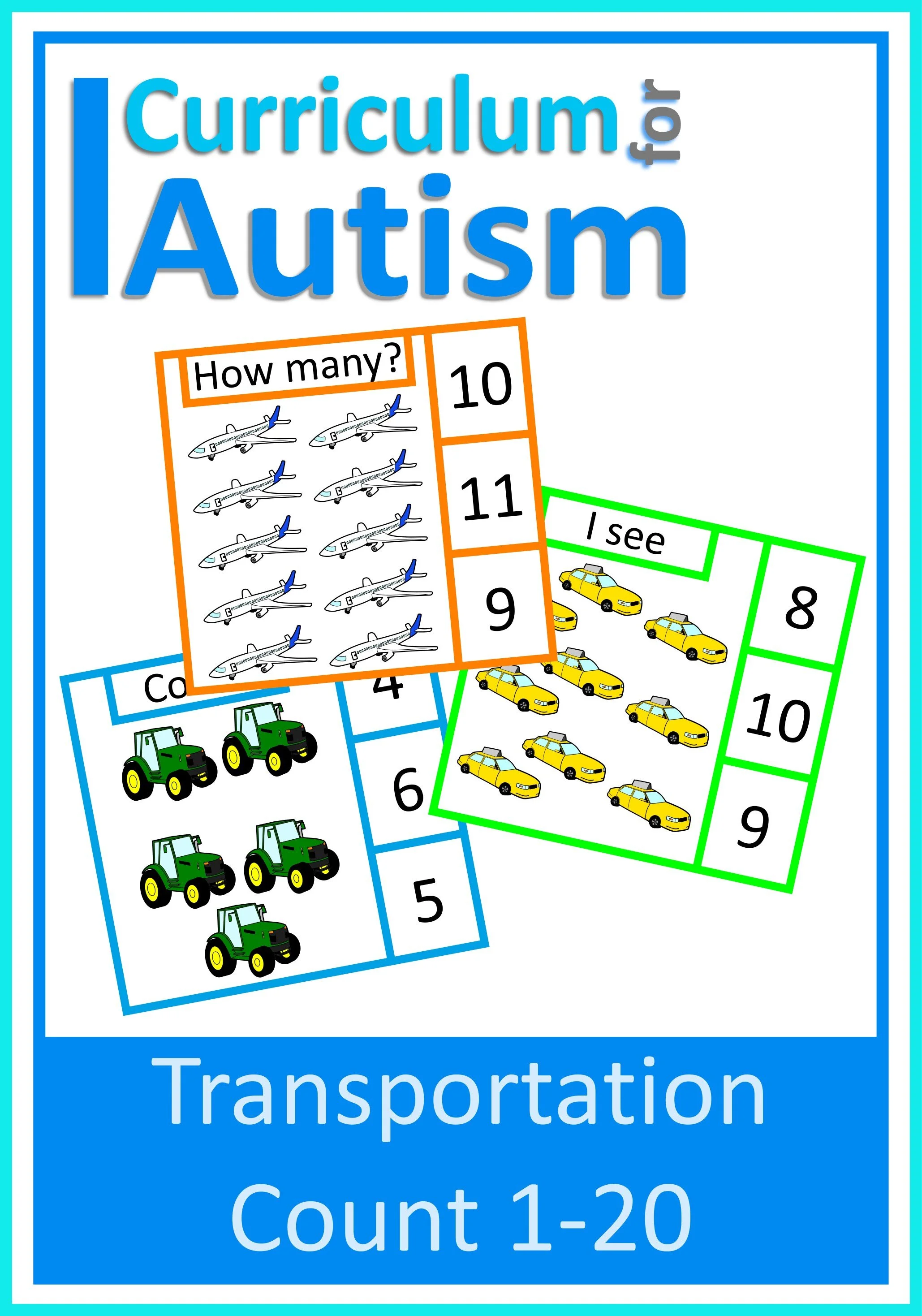 Count to 10 Worksheets 1-to-1 Correspondence Autism Special Education ...