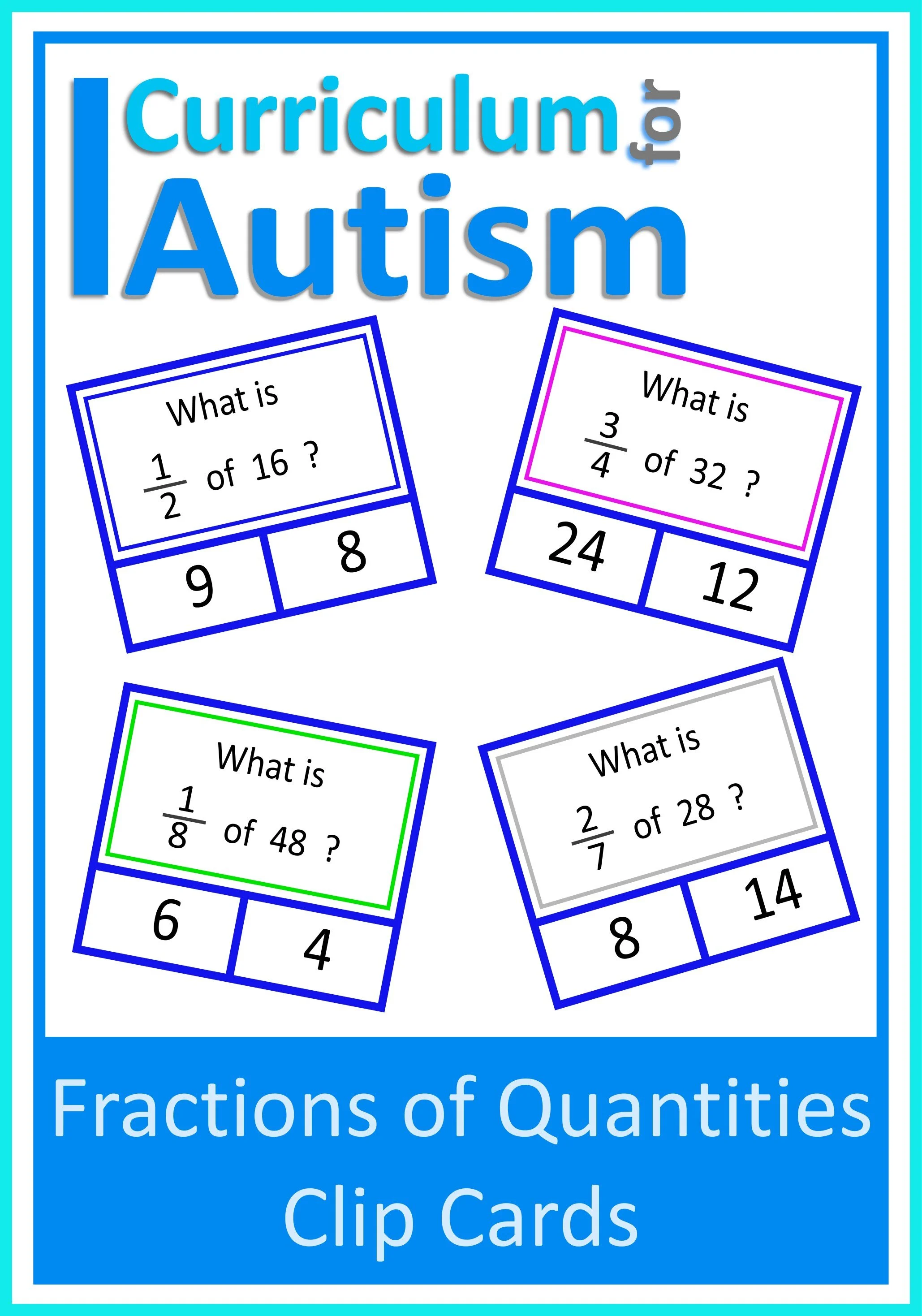 Simple Fractions of Shapes Folding Books Autism Special Education ...