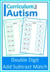 Addition & Subtraction of 10s Cut & Paste Large Print Worksheets Autism ...