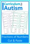 Fractions of Shapes Cut Paste Worksheets Autism Special Education ...