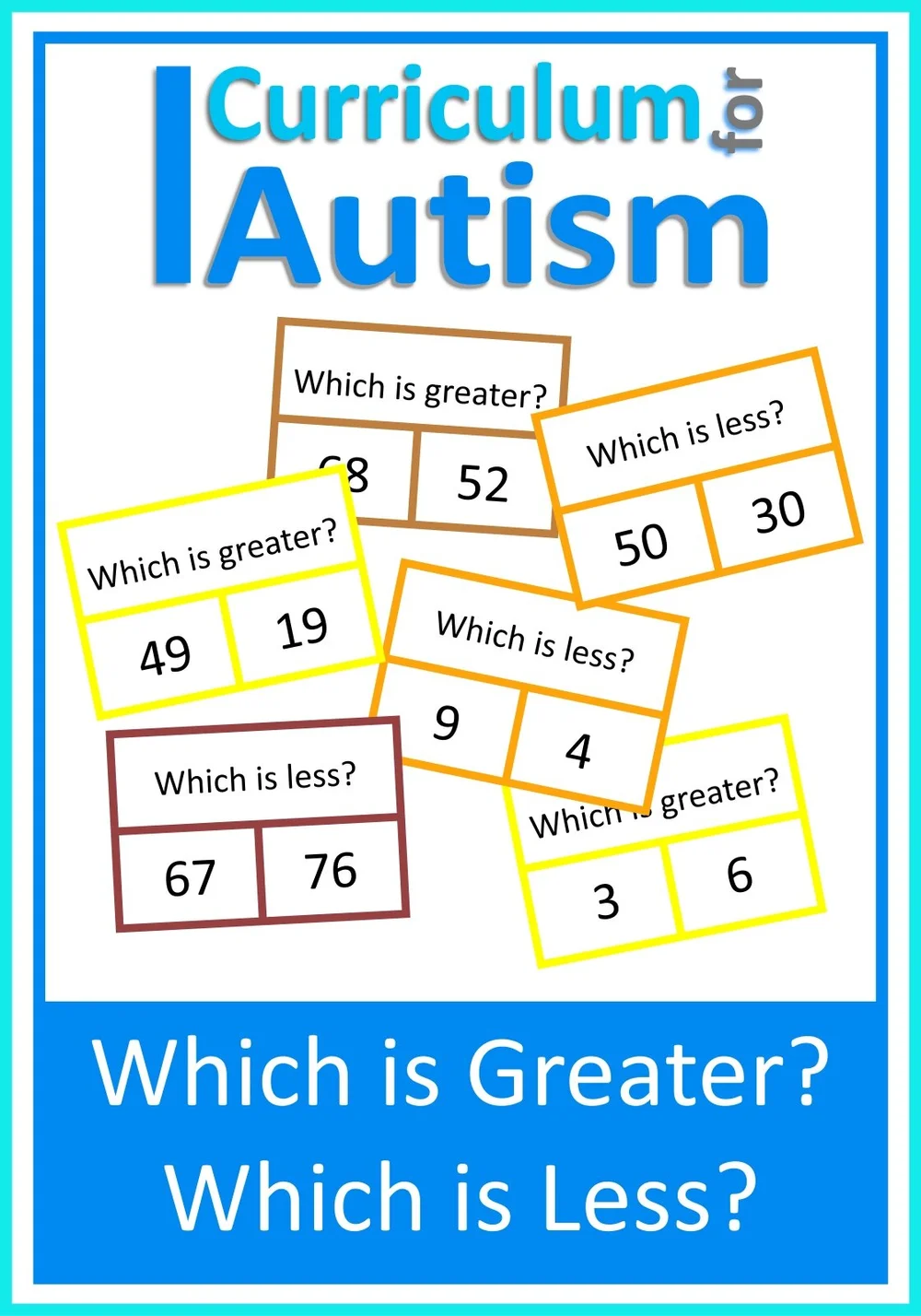 Autism Numeracy Worksheets Comparing Numbers Greater & Less Than ...