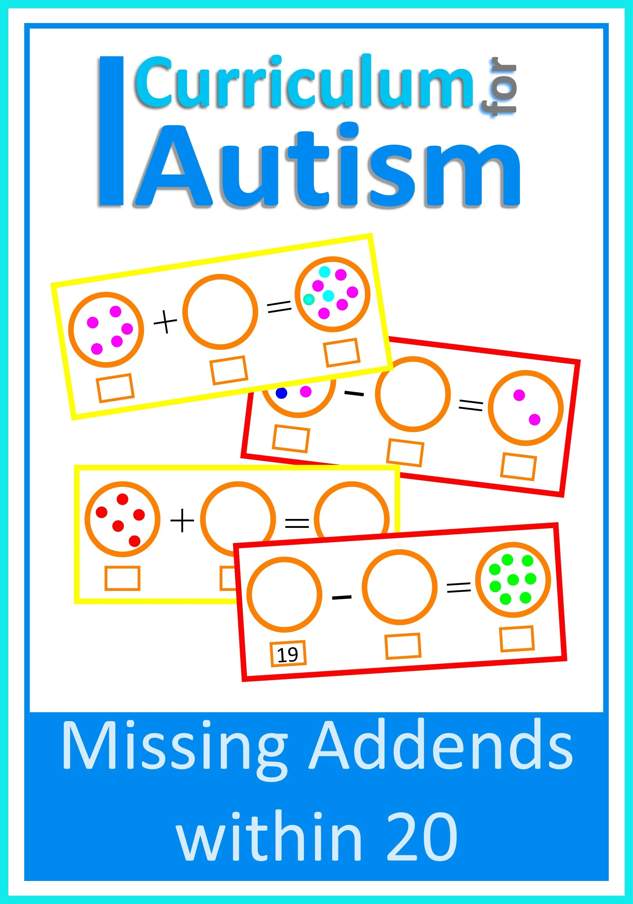 Addition Subtraction 1 20 Clip Cards Autism Special Education Addition Subtraction 1 20 Clip Cards Autism Special Education