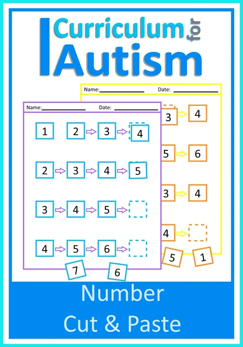 Number Words to 20 Clip Cards Autism Special Education Self Contained ...