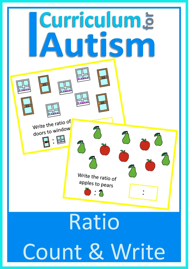 Ratio Count & match Worksheets Autism Special Education — Curriculum ...