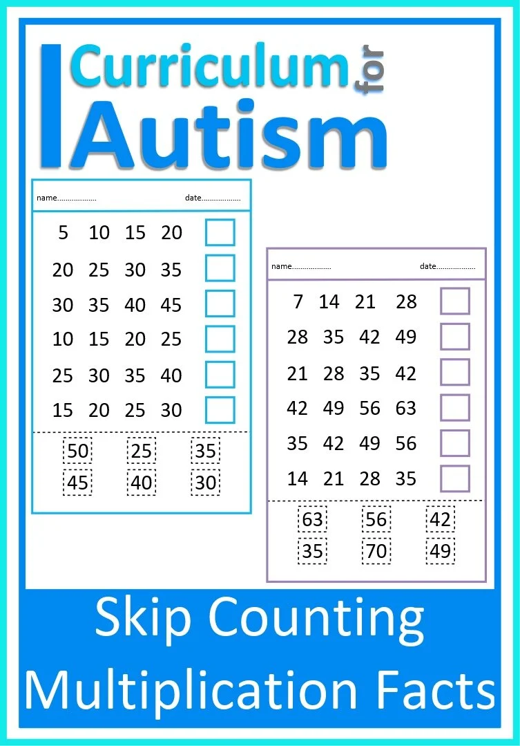 Skip Counting in Multiples of 5 Autism Special Education Resource ...