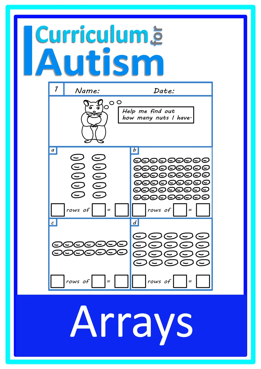 Division Times Tables Facts Clip Cards Autism Special Education ...
