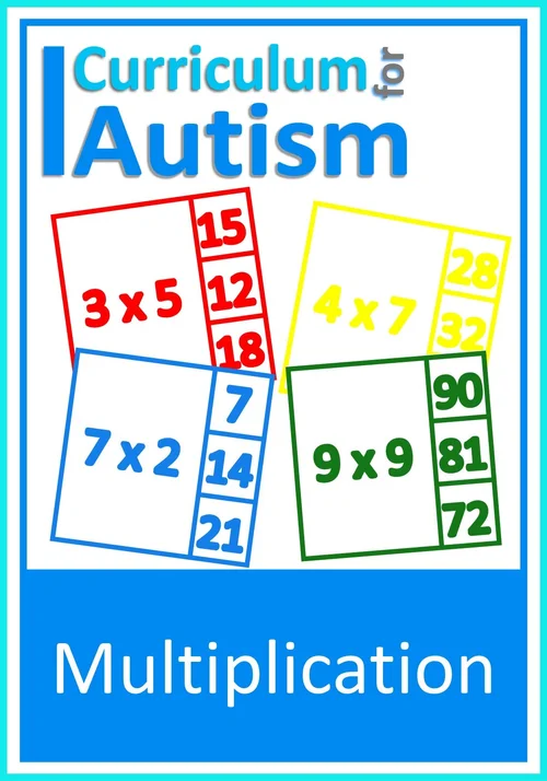 Multiplication Facts Times Tables Robot Cards Autism Special Education ...