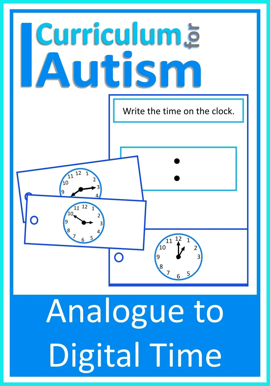 Analogue Clock Faces Missing Number Worksheets Autism Special Education ...