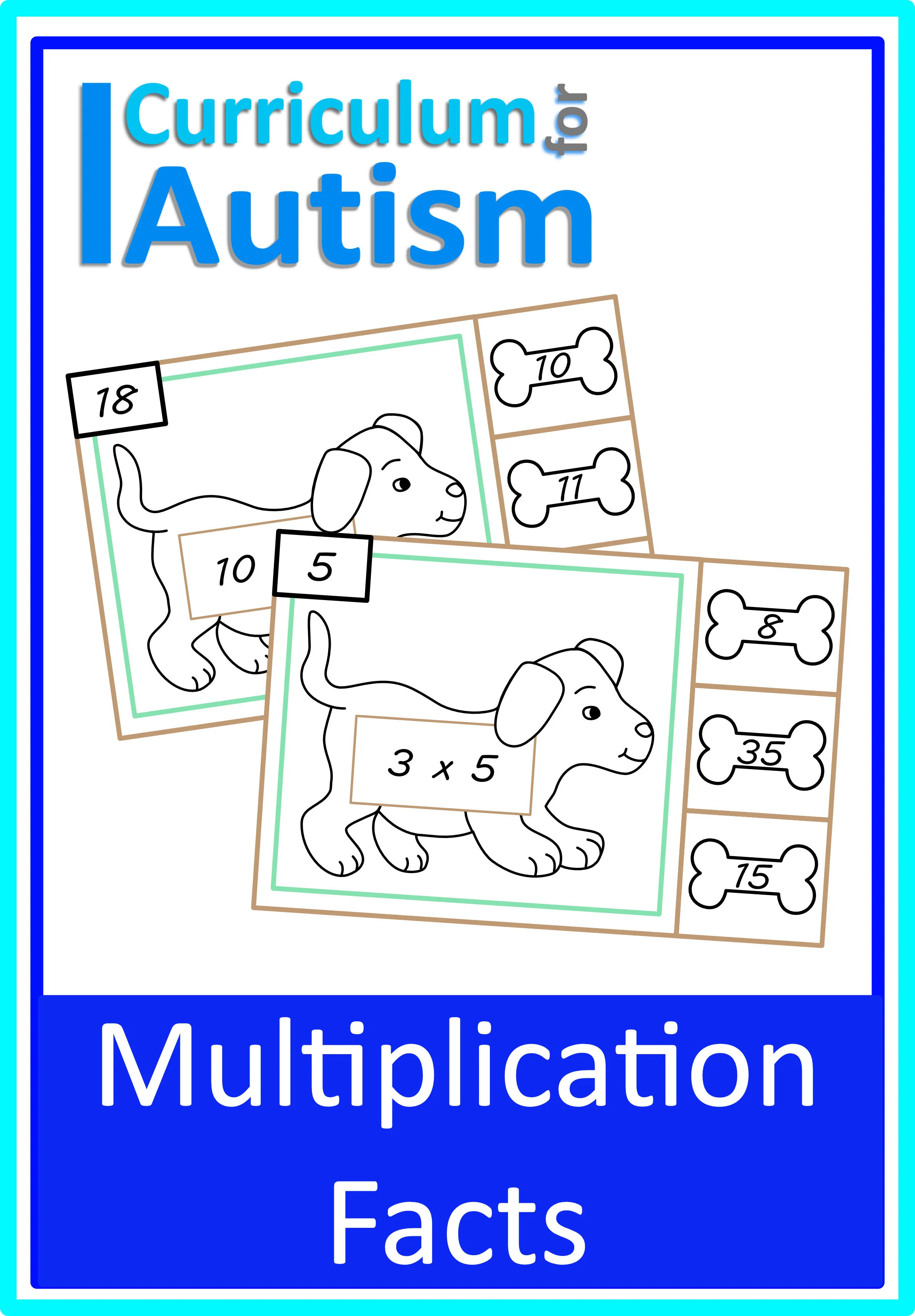 Multiplication Facts Times Tables Robot Cards Autism Special Education ...