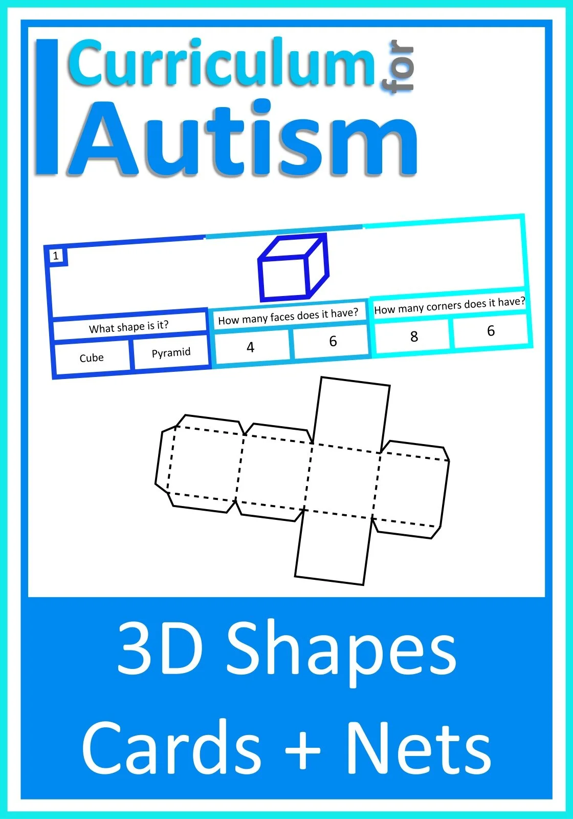 Nets of 3D Shapes + Task Cards Autism Special Education Self Contained ...