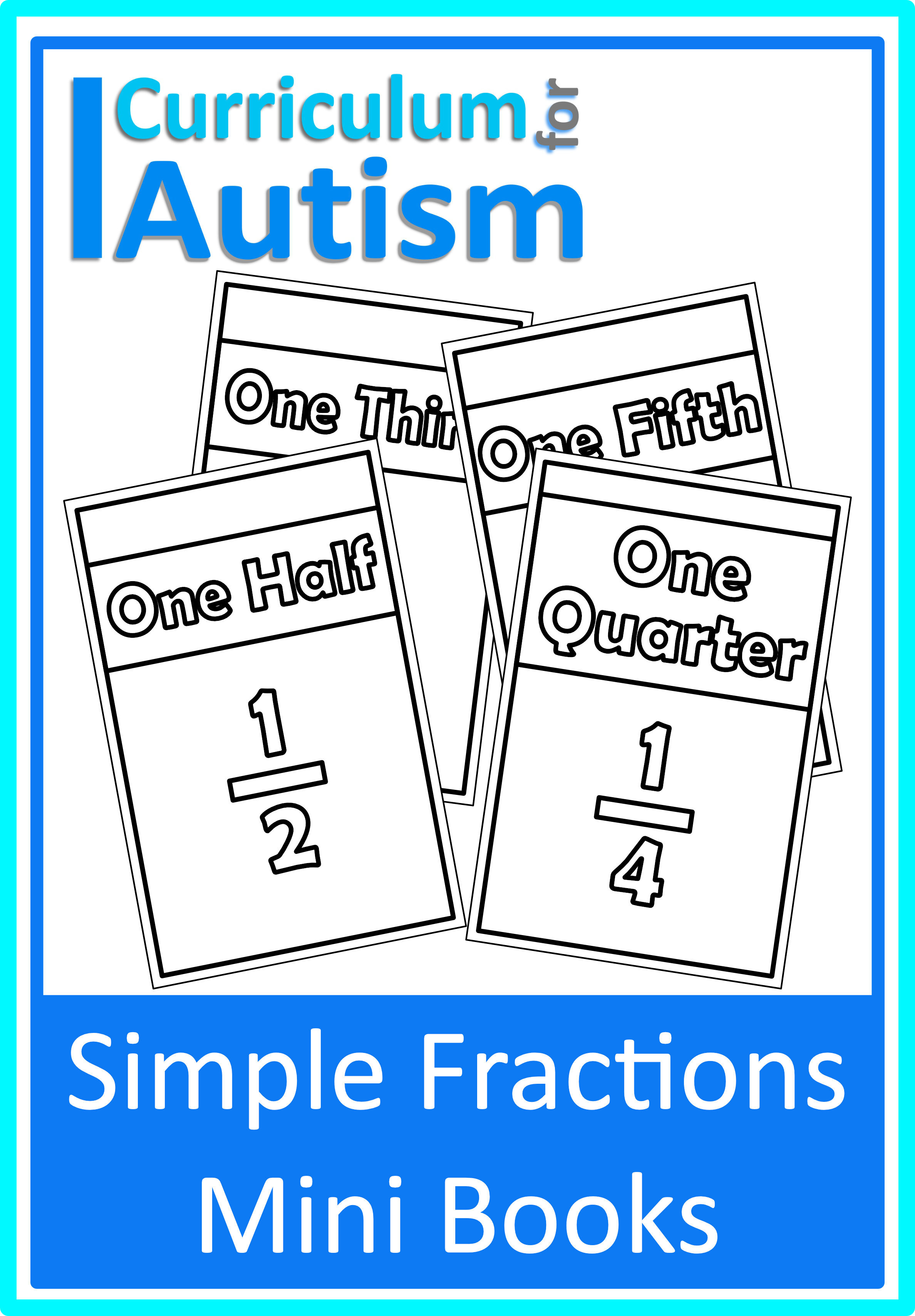 Simple Fractions Read & Color Books Autism Special Education Resource ...