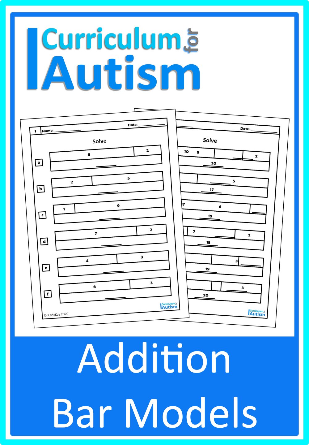 Addition 1-20 Mats Autism Special Education Classroom Homeschool ...