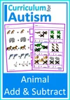 Subtraction 1-10 Animal Clip Cards Autism Special Education Resource ...