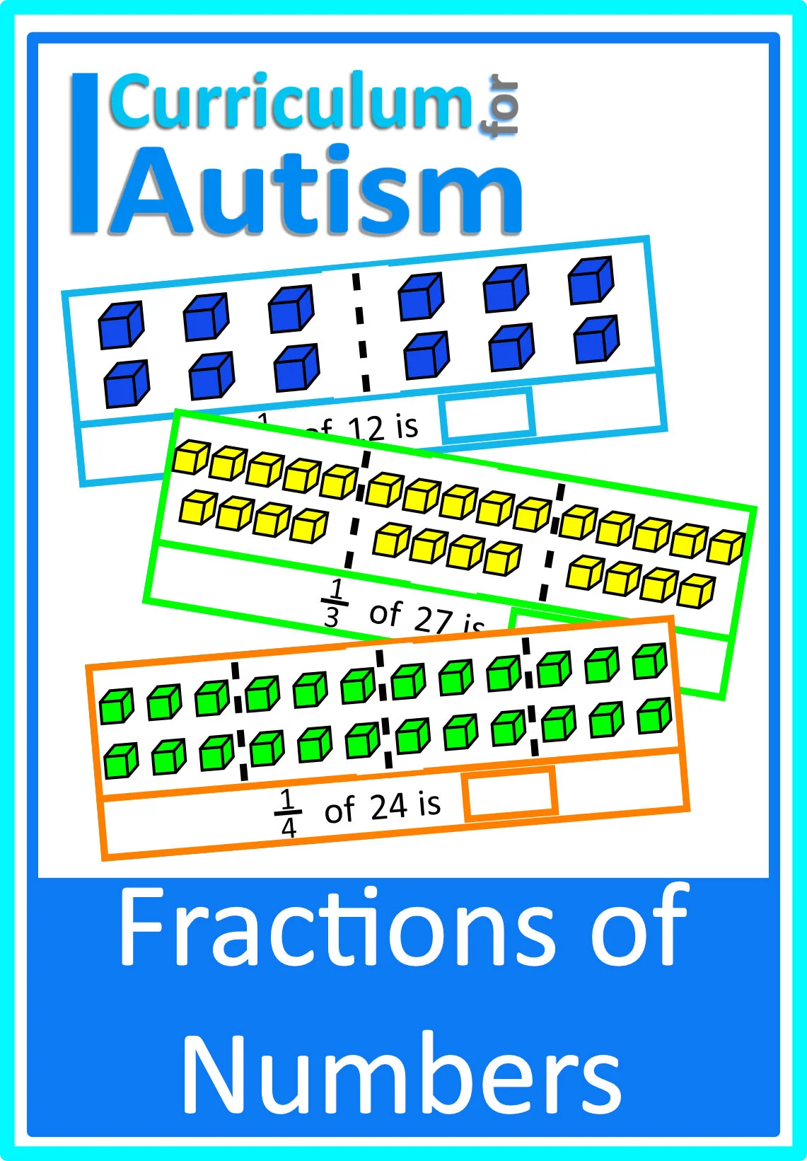 Writing Division Problems as Fractions Task Cards Autism Special ...