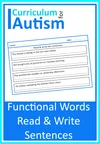 Reading Comprehension Complete the Sentences Cards Autism Special ...