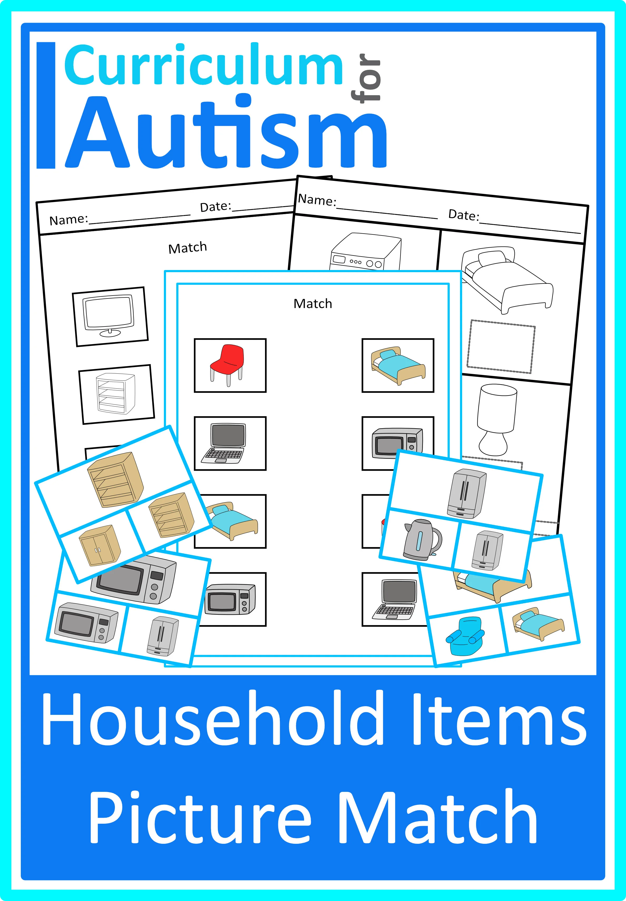 Autism Speech & Language Color Match School Supplies Special Education ...