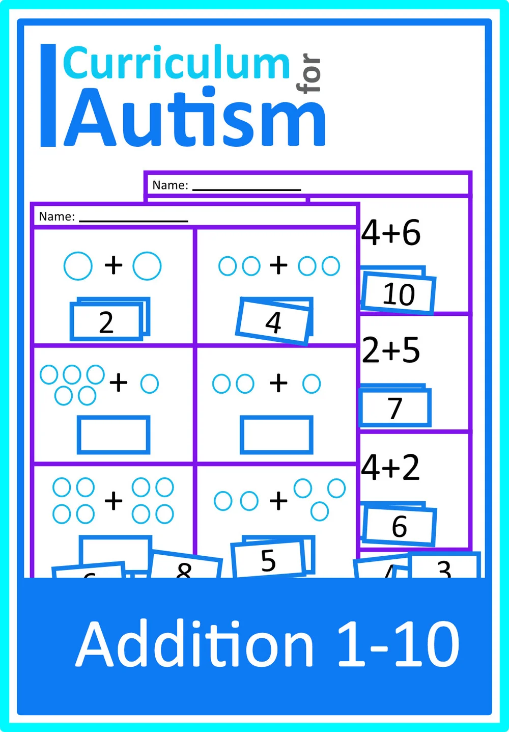 Count Add Subtract Worksheets Autism Special Education Resource Room ...