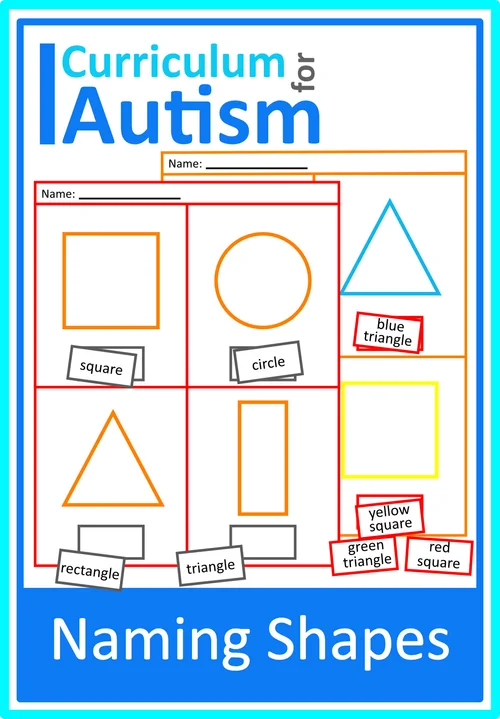 Lines of Symmetry Drawing Shapes Worksheets Autism Special Education ...