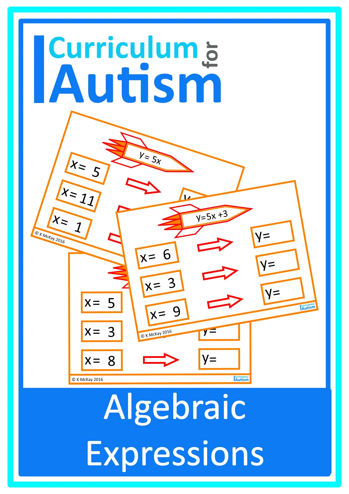 1 Step & 2 Step Equations Task Cards Autism Special Ed Resource ...
