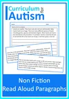 Reading Comprehension Worksheets Character Traits Short Passages Autism ...