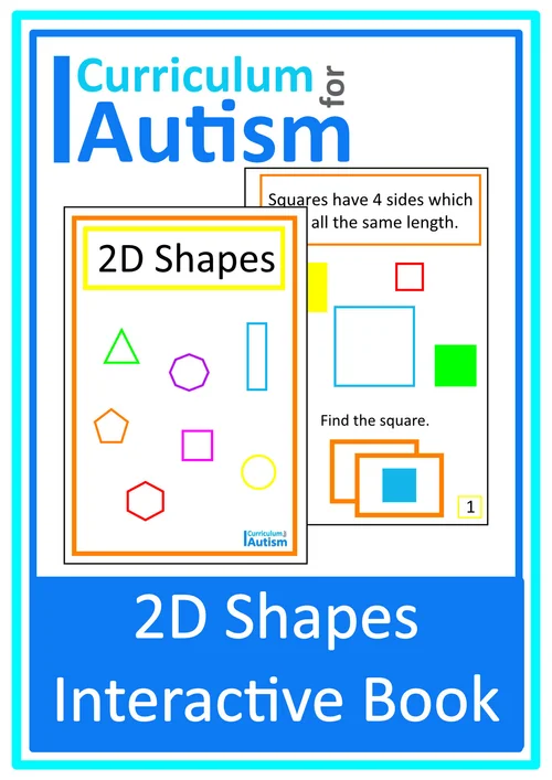 Simple 2D Shapes Matching & Identifying Basic Attributes Large Print ...