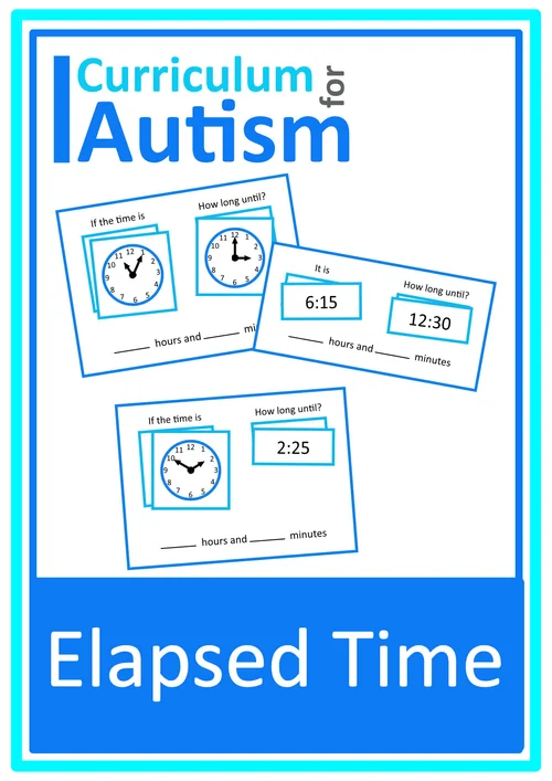 Telling The Time Digital Clocks Match Worksheets Autism Special ...