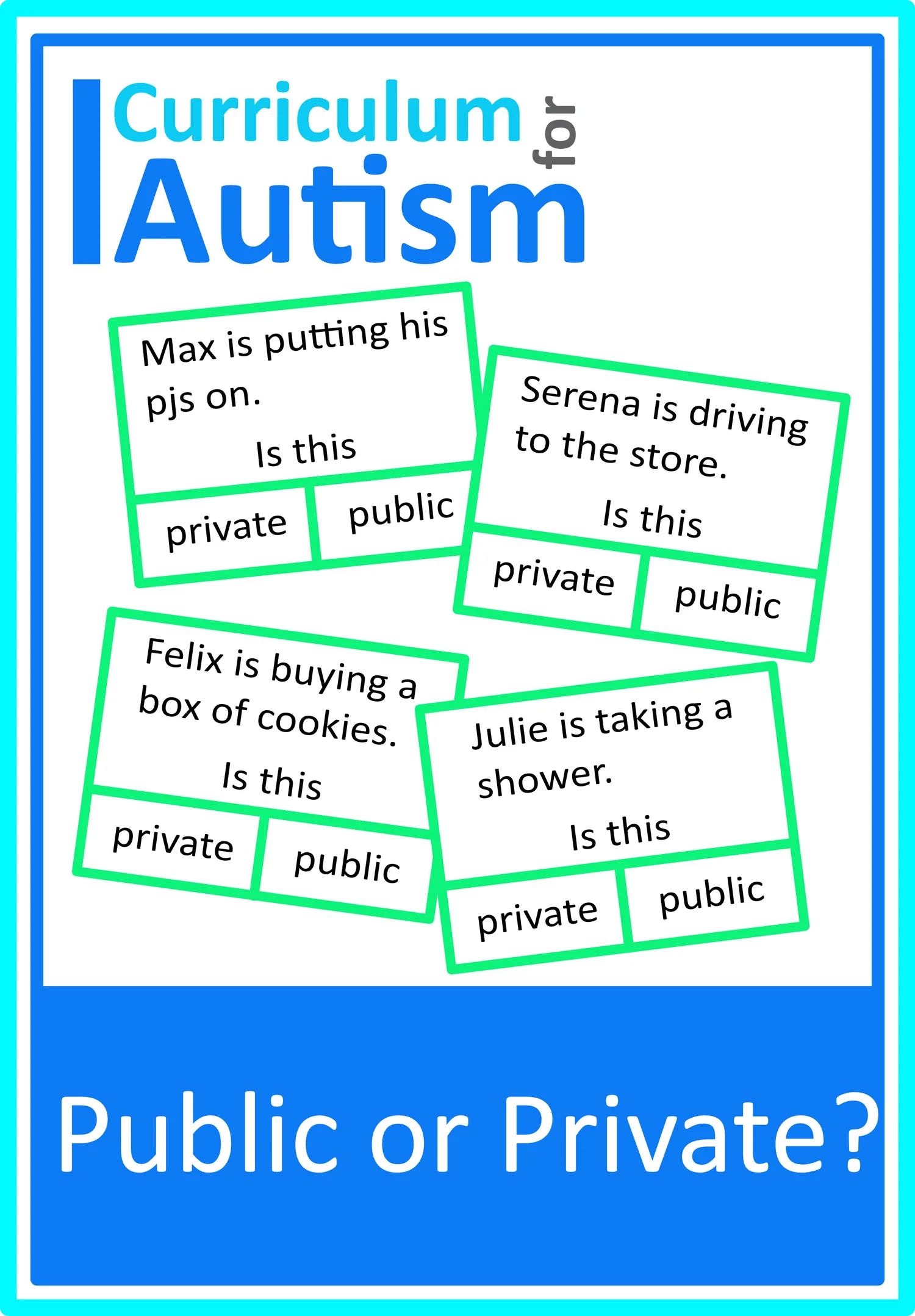 Autism Safety Scenarios Decisions Worksheets Special Education ...