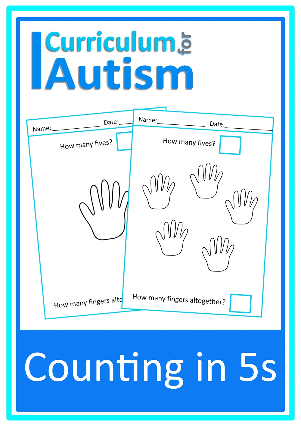 Count 1-10 School Supplies Theme Worksheets 1-to-1 Correspondence ...