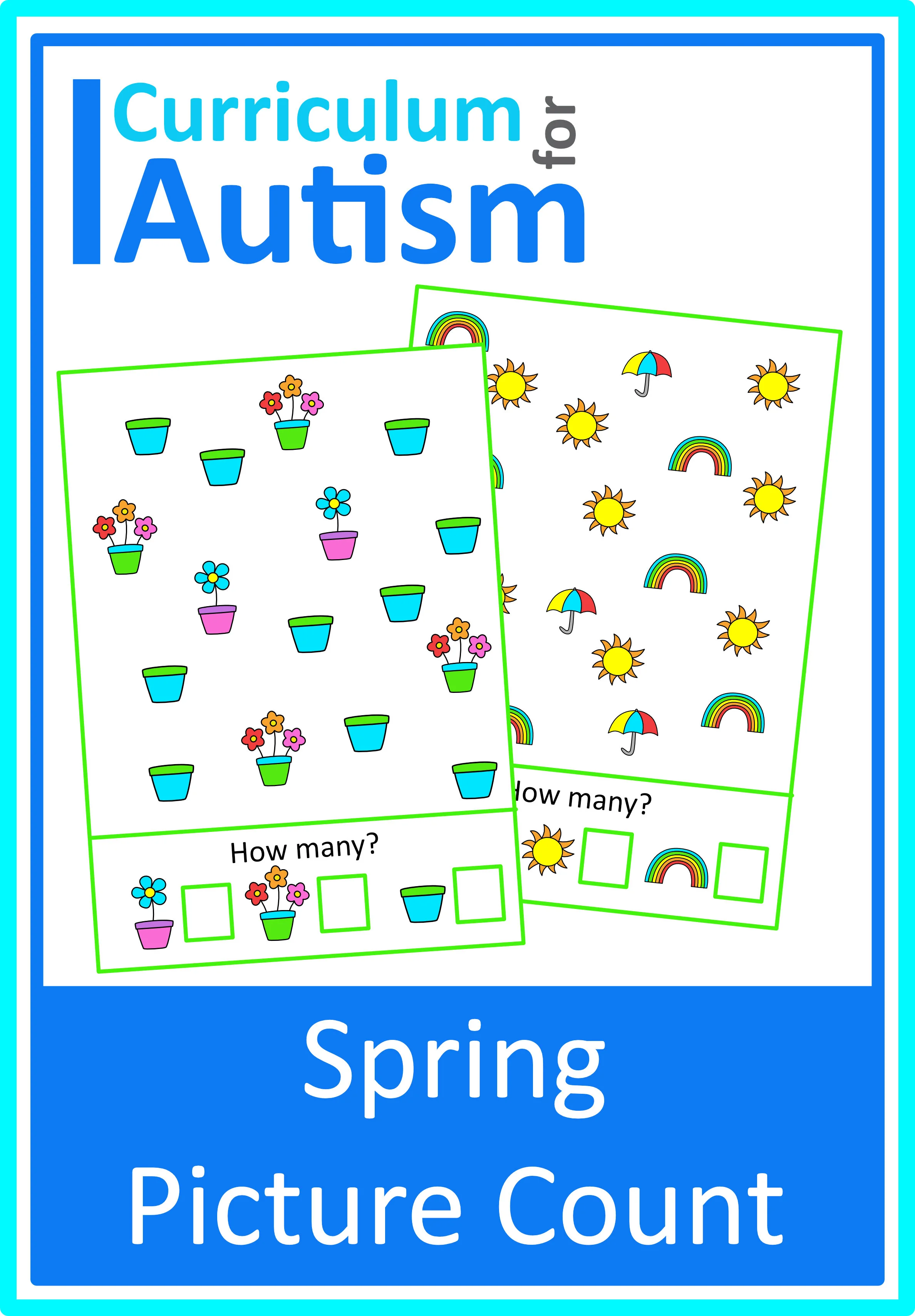 Autism & Special Education Math Worksheets, Cards & Activities for ...
