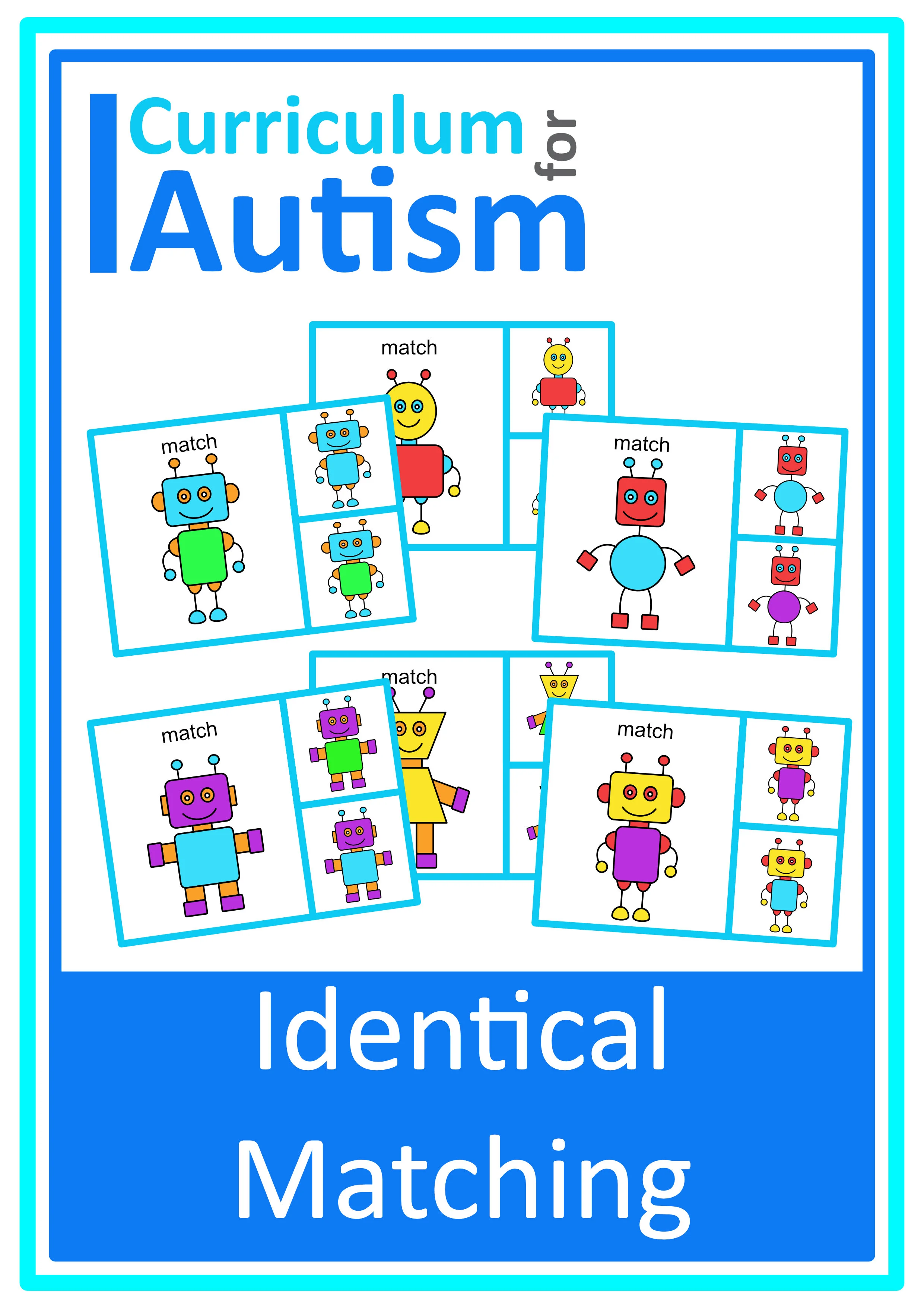 Autism Identical Picture Match Trainers Sport Theme Special Education ...