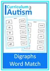 Vowel Teams Word Match Phonics Worksheets Autism Special Education ...
