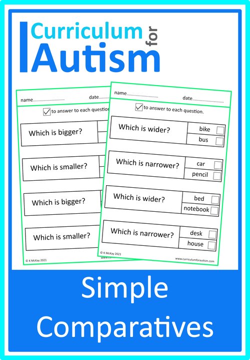 Autism Vocabulary Lessons Adjectives Loud & Quiet Task Cards Special Ed ...