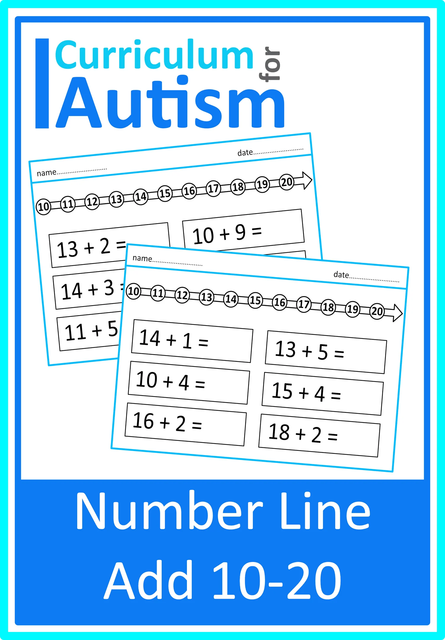 Addition 1-10 Facts Task Cards Autism Special Education Resource Room ...