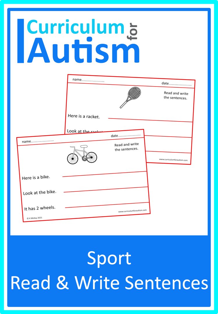 Reading Comprehension Complete the Sentences Cards Autism Special ...