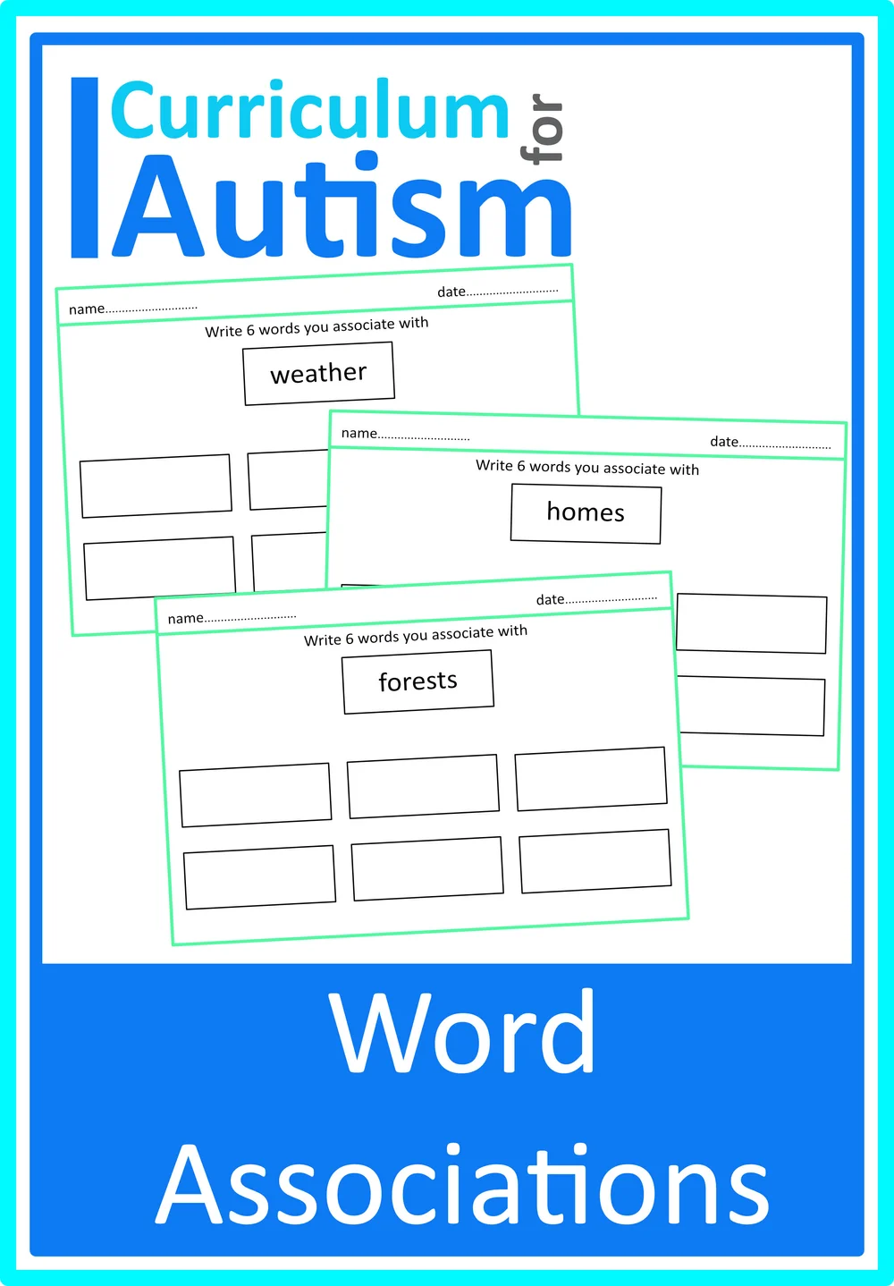 Parts of a Whole Vocabulary Sort Worksheets Autism Special Education ...