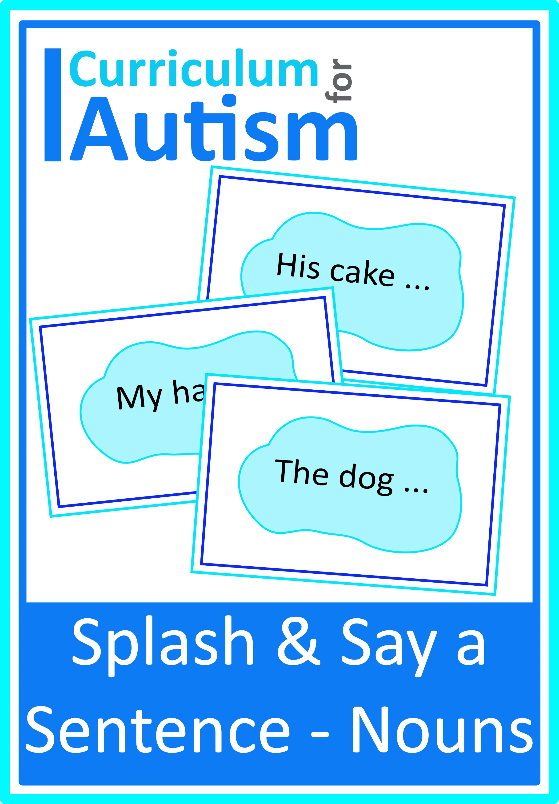 Speaking in Sentences Using Verbs Prompts Autism Special Education ...