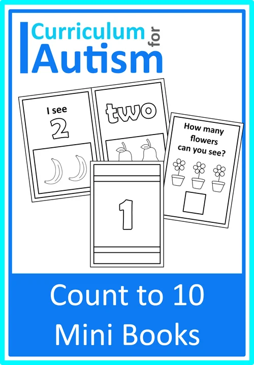 Autism Count 1-10 Worksheets Ocean Theme Cut & Paste Special Education ...