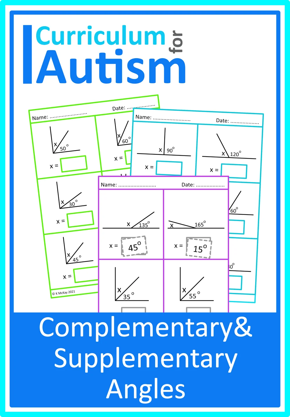 Complementary Supplementary Angles Worksheets Angle Relationships