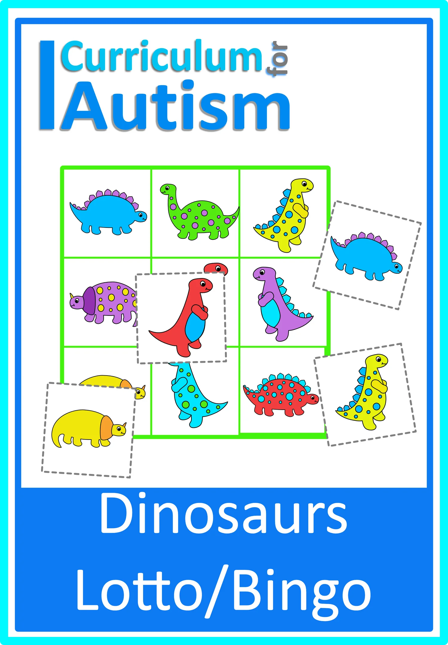 Autism Speech & Language Identical Picture Match Task Cards Dinosaur ...