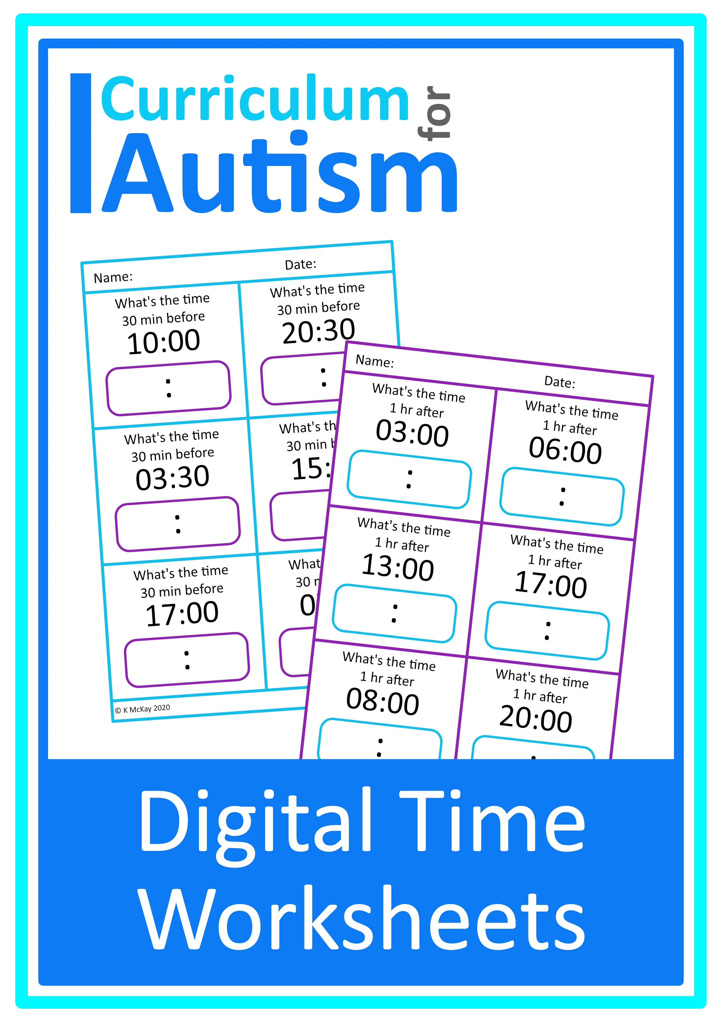 Telling The Time Digital Clocks Match Worksheets Autism Special Telling The Time Digital Clocks Match Worksheets Autism Special