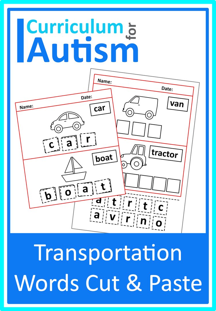 Following Directions Reading Color Words Worksheets Autism Special ...